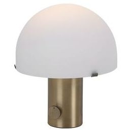 Tischleuchte Schreibtischlampe Wohnzimmerlampe Nachttischleuchte, drehdimmer, Metall Messing Glas, E27, H 29 cm