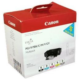 5 Canon Tinten 1034B013 PGI-9 Multipack je 1 x PBK / C / M / Y / GY