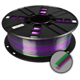W&P WhiteBOX 3D-Filament Seiden-PLA Magic grün+lila mit Perlglanz 1.75mm 1000g Spule