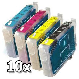 10 Ampertec Tinten ersetzt Epson C13T1801-1804 4-farbig No 18