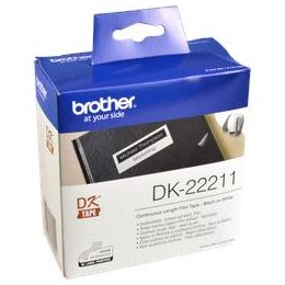 Brother PT Etiketten DK22211 weiss 29mm x 15,24m Rolle