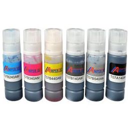 6 Ampertec Tinten ersetzt Epson T07A140 - B540 6-farbig