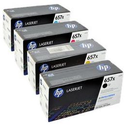 4 HP Toner CF470X-CF473X 657X Multipack BK C M Y 4-farbig