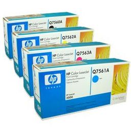 4 HP Toner Q7560A-Q7563A 314A Multipack BK C M Y 4-farbig