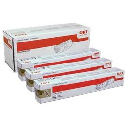 4 OKI Toner C310 C510 Serie Multipack BK C M Y 4-farbig