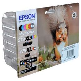 6 Epson Tinten C13T379D4010 Multipack 378XL/478XL 6-farbig