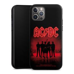 DeinDesign iPhone 12 Pro Handy Silikon H&uuml;lle Case schwarz Handyh&uuml;lle Band Acdc Official Licensed Product