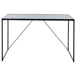 Schreibtisch Jahnke "GLAM DESK" Tische Gr. B/H/T: 120cm x 73cm x 60cm, schwarz (schwarzglas/schwarz + schwarzglas) Sicherheitsglas