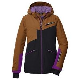 Mendler Skijacke KILLTEC "KSW 117 GRLS SKI JCKT" Gr. 176, braun, Kinder, Obermaterial: 100% Polyester (recycelt), Innenfutter: 100% Polyester, Jacken