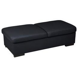 Hocker exxpo - SOFA FASHION "Salerno" Gr. B/H/T: 140cm x 46cm x 67cm, Lederfaserstoff, schwarz Polsterhocker Hocker