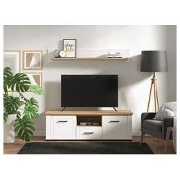 TV-Board Home Affaire "Valencia" Sideboards Gr. B/H/T: 147cm x 47,5cm x 41cm,, braun (opaque weiß/artisan eiche/weiß matt)