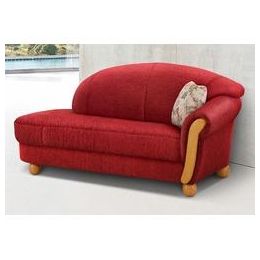 Ottomane Home Affaire "Milano" Sofas Gr. B/H/T: 181cm x 83cm x 79cm, Chenille, Armlehne rechts, rot