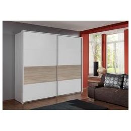 Schwebetürenschrank wimex "Bert" Schränke Gr. B/H/T: 270cm x 210cm x 65cm, 2 St., weiß (weiß/struktureichefarben hell)