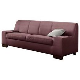 3-Sitzer DOMO collection "Norma Top" Sofas Gr. B/H/T: 212cm x 77cm x 90cm, Kunstleder SOFTLUX, ohne Funktion, rot (kaminrot)