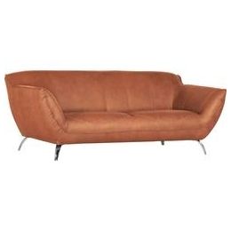 2-Sitzer GUTMANN FACTORY "Venezuela" Sofas Gr. B/H/T: 205 cm x 83 cm x 100 cm, Semi-Anilin-Leder, braun (cognac)