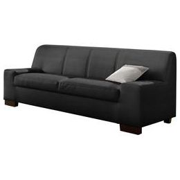 3-Sitzer DOMO collection "Norma Top" Sofas Gr. B/H/T: 212cm x 77cm x 90cm, Kunstleder SOFTLUX, ohne Funktion, schwarz