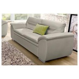 2,5-Sitzer COTTA "Leandra" Sofas Gr. B/H/T: 205cm x 88cm x 90cm, NaturLEDER, grau