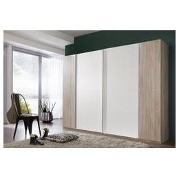 Schwebetürenschrank wimex "Lotto" Schränke Gr. B/H/T: 270cm x 210cm x 65cm, weiß (struktureichefarben hell/weiß)