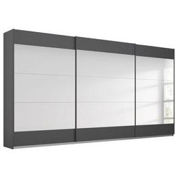 Schwebetürenschrank Rauch "Malibu" Schränke Gr. B/H/T: 361 cm x 210 cm x 62 cm, 3 St., grau (graumetallic)