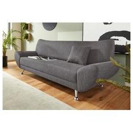 3-Sitzer Inosign "Saltare" Sofas Gr. B/H/T: 205cm x 78cm x 82cm, Struktur, grau (dunkelgrau)