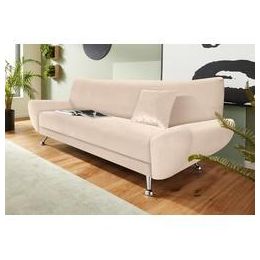 3-Sitzer Inosign "Saltare" Sofas Gr. B/H/T: 205cm x 78cm x 82cm, Luxus-Microfaser ALCAZAR, beige (creme)