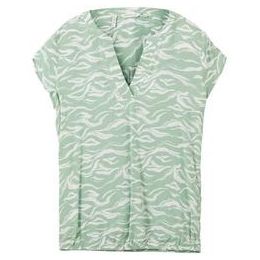 Tom Tailor Damen Gemusterte Bluse, grün, Muster, Gr. 36