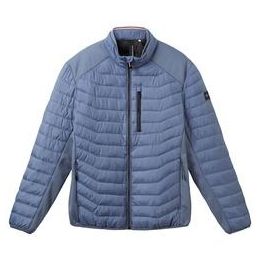 Tom Tailor Herren Hybrid Jacke mit recyceltem Polyester, blau, Uni, Gr. XL