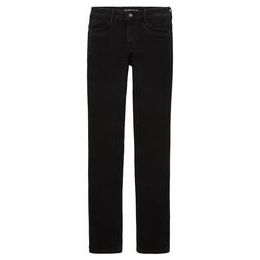 Tom Tailor Damen Alexa Straight Jeans, schwarz, Uni, Gr. 25/32