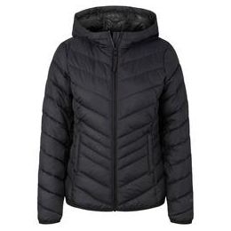 Tom Tailor DENIM Damen Lightweight Jacke mit recyceltem Polyester, schwarz, Uni, Gr. XXL