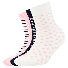 Tom Tailor Unisex 4er Pack Girls Socken mit winterlichem Design, rosa, Logo Print, Gr. 27-30
