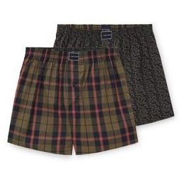 Tom Tailor Herren Gemusterte Boxershorts im Doppelpack, blau, Muster, Gr. 4