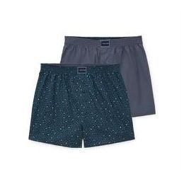 Tom Tailor Herren Boxershorts im Doppepack, blau, Muster, Gr. 4