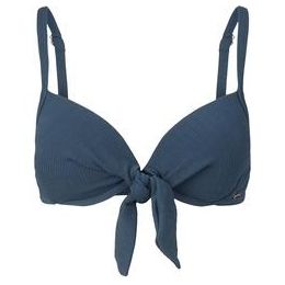 Tom Tailor Damen Push-Up Bikinitop mit Knotendetail, blau, Gr. 40C