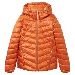 Tom Tailor Damen Lightweight Jacke mit Kapuze, orange, Uni, Gr. XL