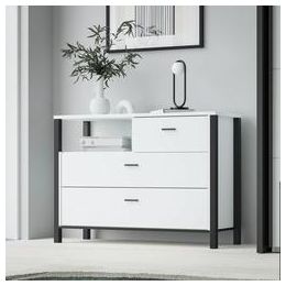 Kommode FORTE "High Rock" Sideboards Gr. B/H/T: 104,8cm x 85,1cm x 40,2cm, 3 St., grau (secret grey/schwarz)