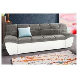 2-Sitzer DOMO collection "Splash" Sofas Gr. B/H/T: 211cm x 76cm x 96cm, Kunstleder SOFTLUX-Struktur, Aus FSC-zertifiziertem Holzwerkstoff, grau (weiß/grau) 2-Sitzer-Sofa Polstermöbel Sofas