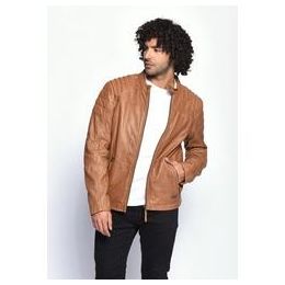 Lederjacke Mustang "Wellington" Gr. S, braun (chestnut) Herren Jacken