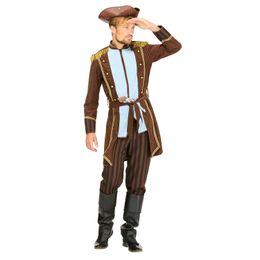 buttinette Kostüm "Pirat" blau/braun für Herren