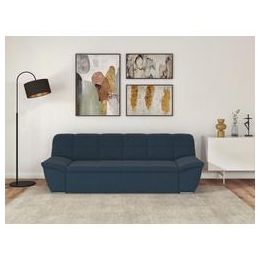 3-Sitzer DOMO collection "Splash" Sofas Gr. B/H/T: 232cm x 76cm x 96cm, Struktur fein, Aus FSC-zertifiziertem Holzwerkstoff, blau (dunkelblau) Sofas