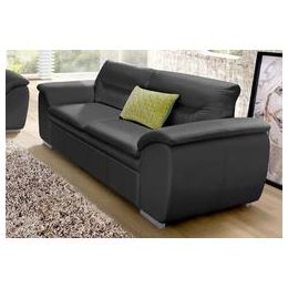 2,5-Sitzer COTTA "Leandra" Sofas Gr. B/H/T: 205cm x 88cm x 90cm, NaturLEDER, schwarz