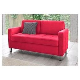 Sit & More 2-Sitzer SIT&MORE "Pablo" Sofas Gr. B/H/T: 133 cm x 78 cm x 78 cm, Luxus-Microfaser, rot