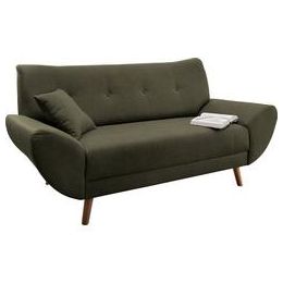 2-Sitzer Home Affaire "Basta" Sofas Gr. B/H/T: 174cm x 80cm x 82cm, Luxus-Microfaser Lederoptik, grün