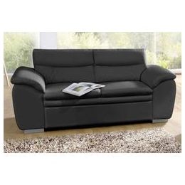 2-Sitzer COTTA "Leandra" Sofas Gr. B/H/T: 185cm x 88cm x 90cm, NaturLEDER, schwarz