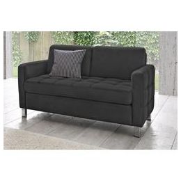 Sit & More 2-Sitzer SIT & MORE "Pablo" Sofas Gr. B/H/T: 133 cm x 78 cm x 78 cm, Kunstleder SOFTLUX, schwarz