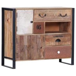 Kommode GUTMANN FACTORY "Clint" Sideboards Gr. B/H/T: 95 cm x 80 cm x 37 cm, 4 St., beige (natur)