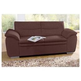 2-Sitzer COTTA "Leandra" Sofas Gr. B/H/T: 185 cm x 88 cm x 90 cm, Luxus-Microfaser, braun