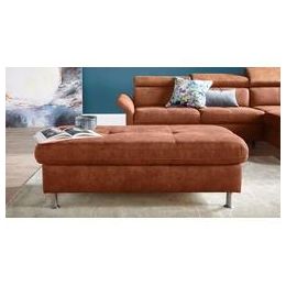 Hocker exxpo - SOFA FASHION "Maretto" Gr. B/H/T: 136cm x 46cm x 70cm, Luxus-Microfaser, Hocker, braun (cognac) Polsterhocker