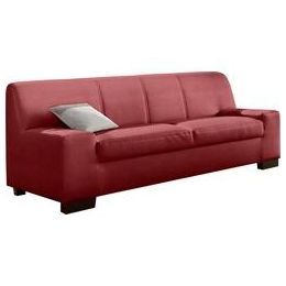 3-Sitzer DOMO collection "Norma Top" Sofas Gr. B/H/T: 212cm x 77cm x 90cm, Kunstleder SOFTLUX, ohne Funktion, rot