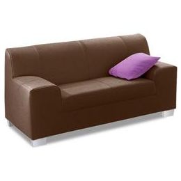 2-Sitzer DOMO collection "Amando" Sofas Gr. B/H/T: 142 cm x 74 cm x 79 cm, Kunstleder SOFTLUX, ohne Funktion, braun (espresso)