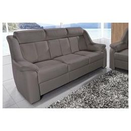 Sit & More 3-Sitzer SIT & MORE "Basel" Sofas Gr. B/H/T: 190cm x 98cm x 95cm, NaturLEDER-Kunstleder, grau